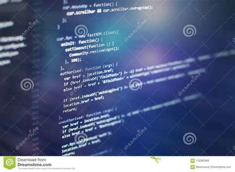 Software Developer Programming Code Abstract Computer Script Co Stock
