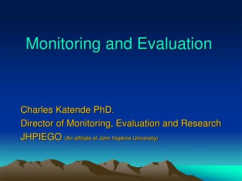 Ppt Monitoring And Evaluation Powerpoint Presentation Free Download