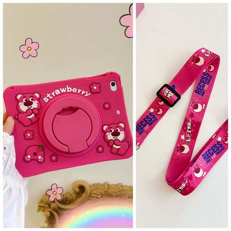 ốp Lưng Ipad Gấu Dâu Ipad Mini 123456 Air 12345 Gen 56789