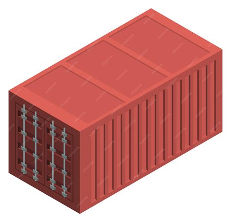 Premium Vector Cargo Ship Container Icon Isometric Freight Symbol