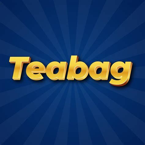 Premium Photo Teabag Text Effect Gold  Attractive Background Card Photo