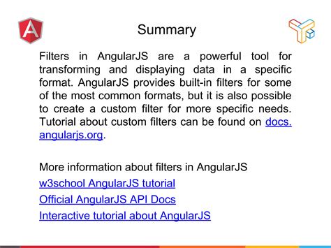 Angularjs Filters Pdf Web Development Internet