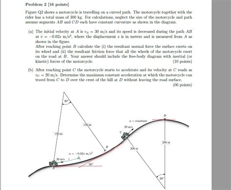 Solved Problem 2 16 Points Figure Q2 Shows A Motorcycle Is
