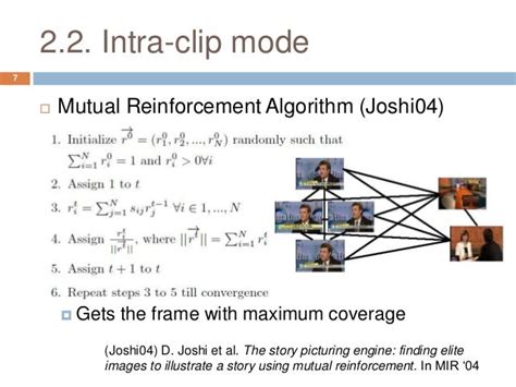 automatic keyframe selection based on mutual reinforcement algorithm