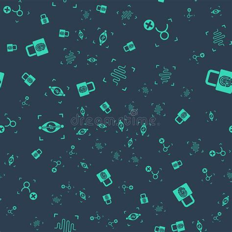 Set Voice Recognition Rejection Face Eye Scan And Fingerprint With Lock On Seamless Pattern