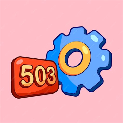 Premium Vector Cogwheel With 503 Status Code Vector Illustration
