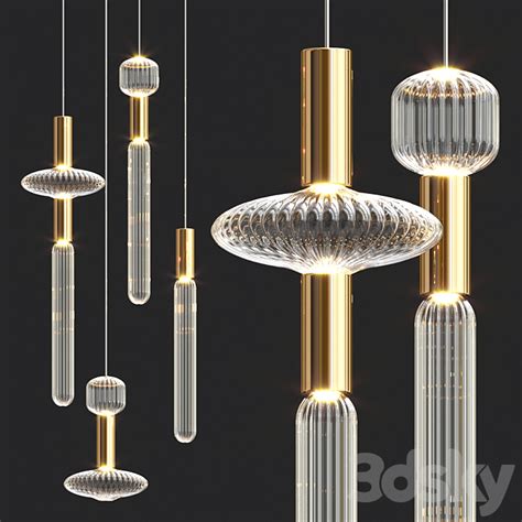 Cipher Multi Pendant Pendant Light 3d Model