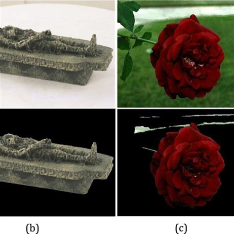 examples of saliency based segmentation on simple images top row