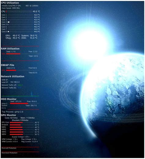Using Rainmeter For GPU Monitoring Has Upload To Skin Now EVGA Forums
