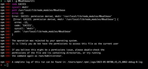 Budi Backup Using Cli Linux Non Npm Install Throws Permission Denied Error · Budibase Budibase