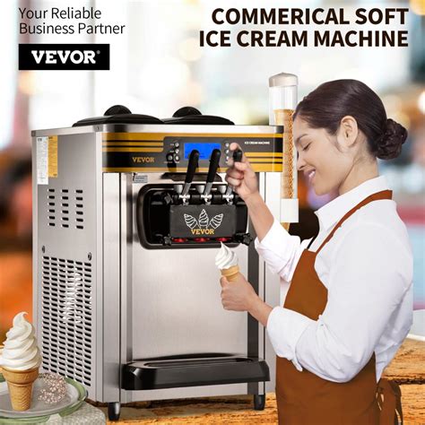 Vevor Vevor Commercial Ice Cream Maker 22 30l H Yield 2350w Countertop Soft Serve Machine W