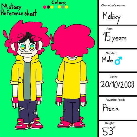 The Redesign Of Matoxy And The Reference Sheet By Matoxy On Newgrounds