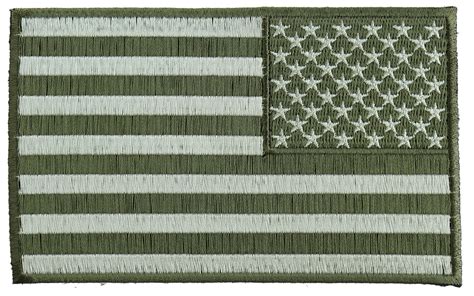 Subdued Green American Reversed Flag Patch By Ivamis Patches