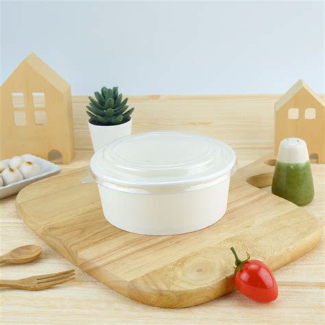 ชามกระดาษพร้อมฝา 750ml สีขาว โรงงานผู้ผลิต การันตีคุณภาพ ราคาส่ง เชื่อถือได้ ชาม