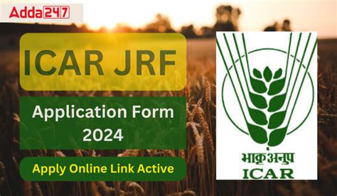 Icar Jrf Application Form 2024 Apply Till 23 May