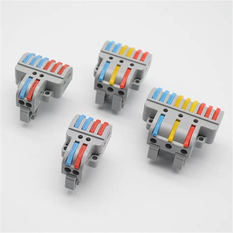 DIN Rail Mini Fast Wire Cable Connectors Universal Compact Conductor Spring Splicing Wiring