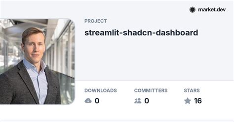 Streamlit Shadcn Dashboard Ecosystem Directory Market Dev