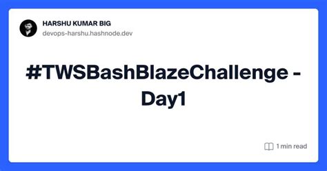 harshu kumar big on linkedin twsbashblazechallenge day1