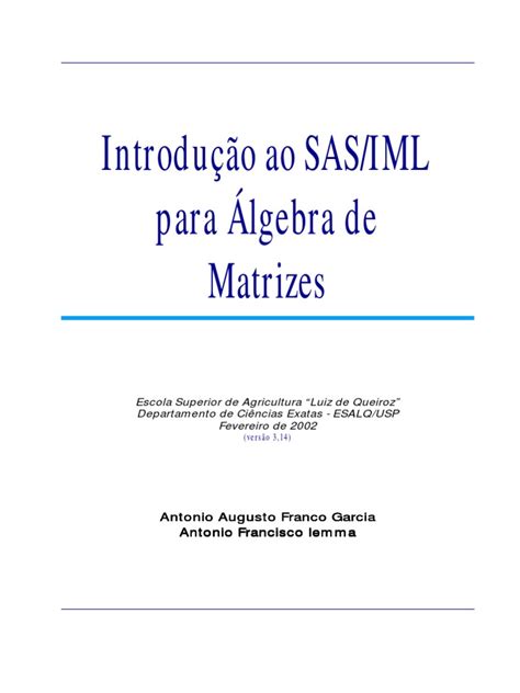 Apostila Proc Iml Pdf Matriz Matemática Autovalores E Autovetores