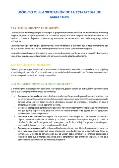 Apuntes Módulo 2 Warning Tt Undefined Function 32 La Dirección De Marketing Es Aquel