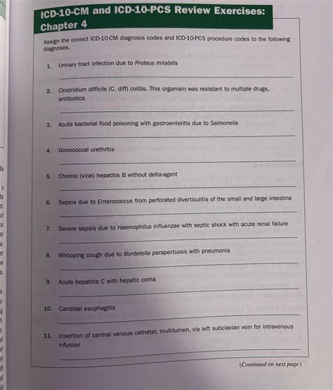 Solved Icd 10 Cm And Icd 10 Pcs Review Exercises