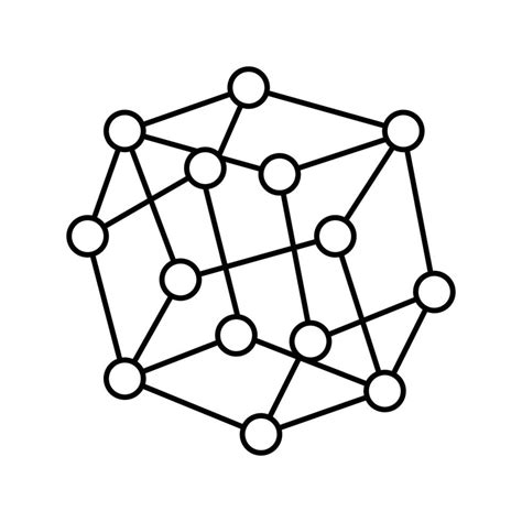 Model Molecular Structure Line Icon Vector Illustration 21143461 Vector