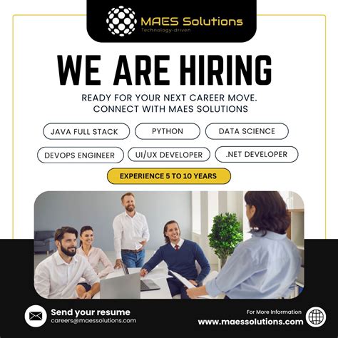 Maes Solutions On Linkedin Careeropportunities Techjobs Hiring Java Python Datascience