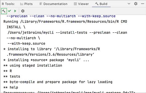 Build R Packages PyCharm Documentation