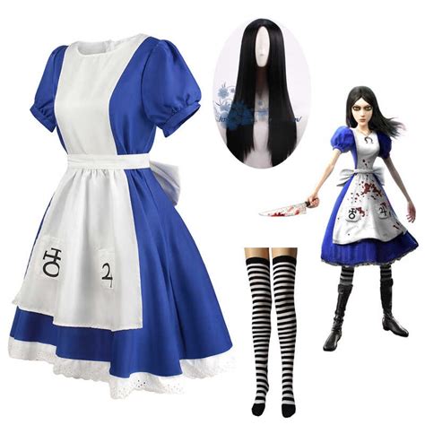 Game Alice Madness Returns Cosplay Costume Princess Made Halloween