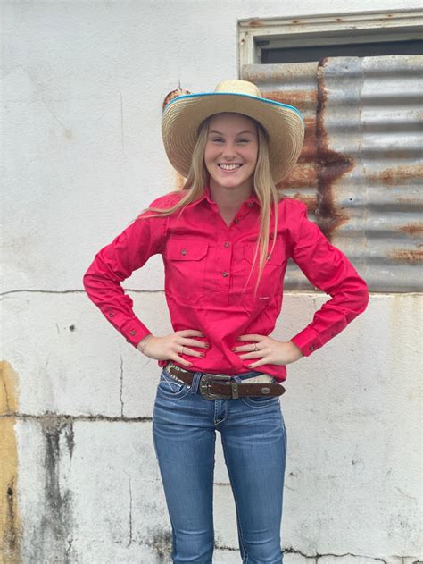 50505ras Just Country Womens Jahna Workshirt Raspberry Littlebit Country