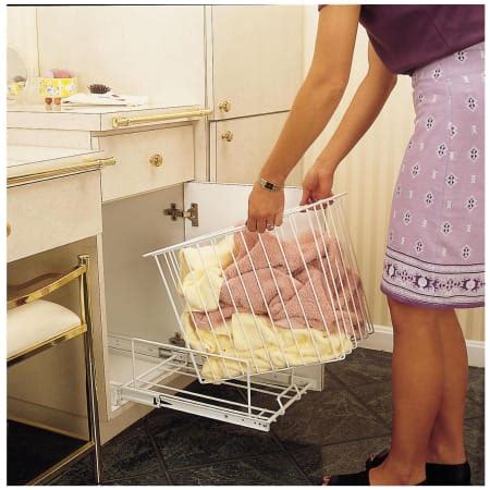 Rev A Shelf HRV S Value Line W Steel Wire Pull Out Storage Laundry Hamper For Base
