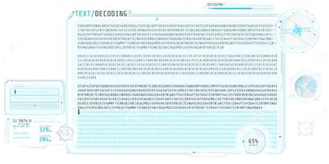 Design Of A Software Interface For Text Decoding Stock Illustration