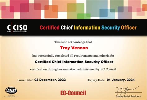 Troy Vennon Certified Ciso Cissp Cti Tradecraft On Linkedin Informationsecurity Ciso