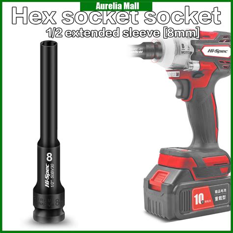 Universal Hex Socket Head Adapter Impact Wrench Spanner Converter Set 1 2 Inch 8mm Shopee