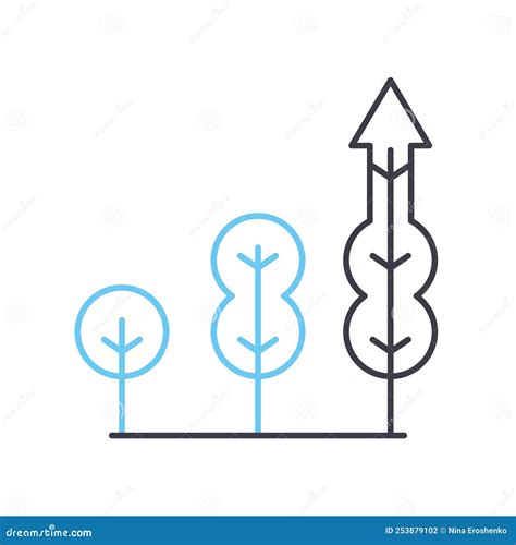 Long Term Investment Line Icon Outline Symbol Vector Illustration