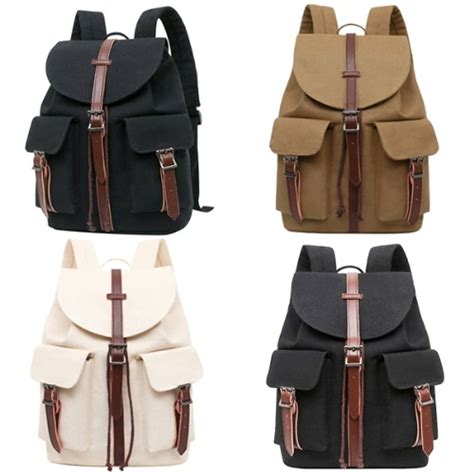 아이작 캐주얼 캔버스 콤비 배색 천가방 대학생 신학기 책가방심플 베이직 빈티지 포켓 가방 데일리 백팩