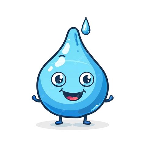 قطرة ماء كارتونية لطيفة كشخصية ميسون ماء كرتون أزرق Png صورة للتحميل