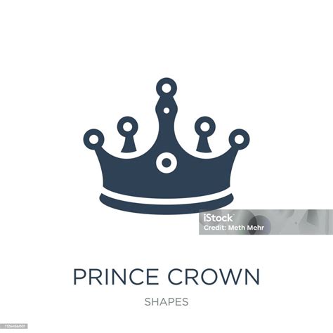 프린스 왕관 아이콘 벡터 흰색 배경에 프린스 크라운 유행 채워진 도형 컬렉션 프린스 크라운 벡터 일러스트에서에서 아이콘 공주에
