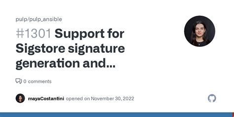 Support For Sigstore Signature Generation And Verification Issue