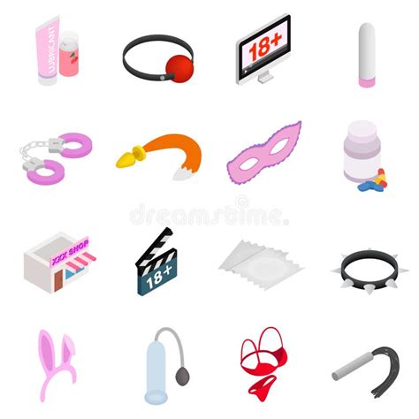 Sex Icons Isometric D Style Stock Illustration Illustration Of Condom Coitus