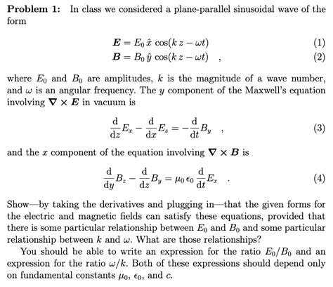 Solved Problem In Class We Considered A Plane Parallel Chegg