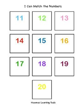 Number Matching Activity Numbers By Mawma S Learning Tools TPT