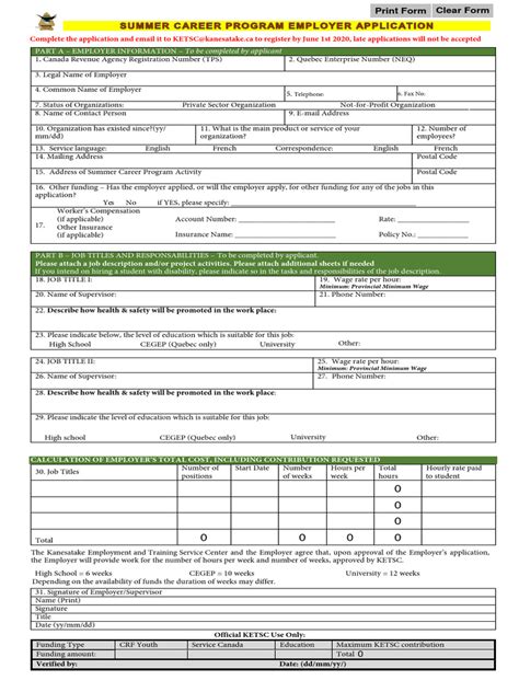 2020 Scp Employer Application Download Free Pdf Employment Mail