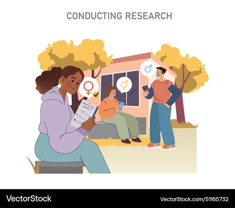 Conducting Research Concept Royalty Free Vector Image