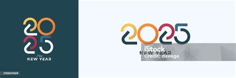 새해 복 많이 받으세요 2025 숫자 벡터입니다 독특하고 현대적인 숫자로 포스터 배너 인사말 및 새해 2025 축하를 위한 프리미엄 벡터 디자인 2025년에 대한 스톡 벡터