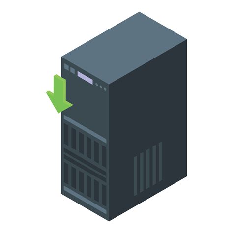 Office Server Backup Icon Isometric Style 15872720 Vector Art At Vecteezy