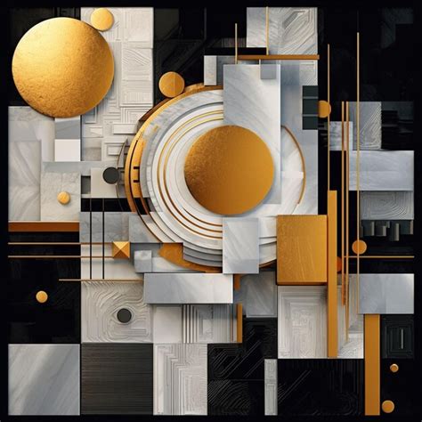 Premium Photo Geometric 3d Abstraction Generative Ai