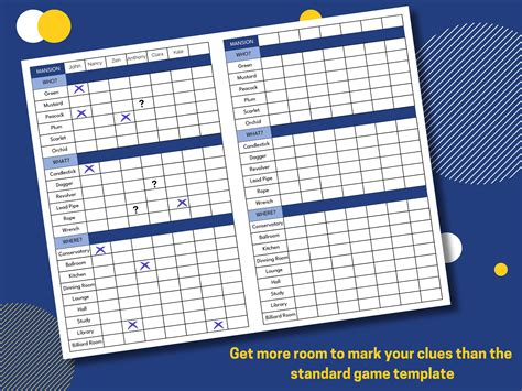 Clue Game Template Clue Points Tracker Etsy