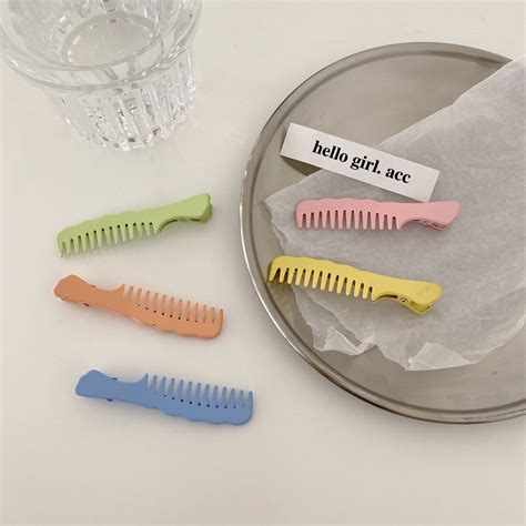 Metal Candy Color Small Comb Hair Clip Hairclips Hairpin For Lovely Girls Shopee Philippines