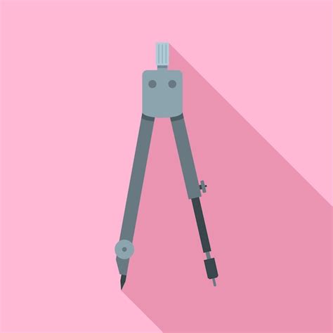 Premium Vector Architect Compass Icon Flat Illustration Of Architect